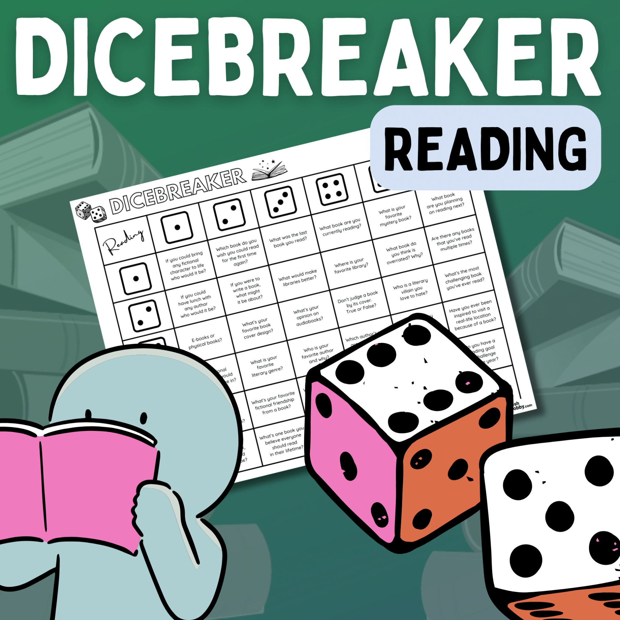 READING Icebreaker Questions | 60+ Conversations Starters about Reading ...